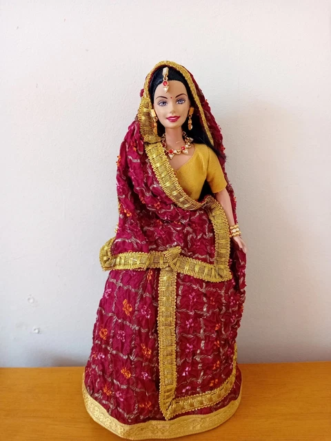 RARE BARBIE INDIAN Bride Expressions Of India Doll With Outfit Shoes ...