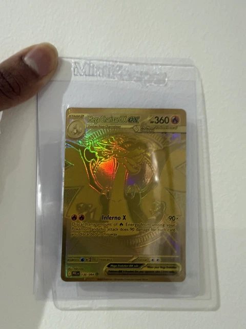 POKEMON TCG PHANTASMAL Flames Mega Charizard X EX 130/094 - Gold Mega ...