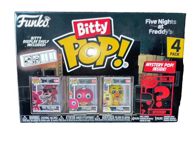 FUNKO FNAF FIVE Nights At Freddy's Bitty Pop! 4 Pack Nightmare Funtime ...