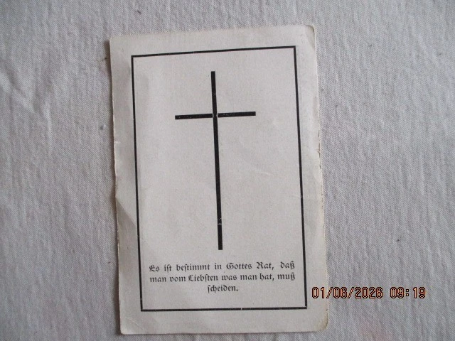 STERBEBILD MUTTER UND 5 Kinder Fliegerangriff Oberhausen Augsburg 9.4. ...