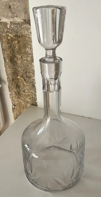 ANCIENNE CARAFE EN Cristal Signé Bayel A Vin A Décanter Liqueur Whisky ...
