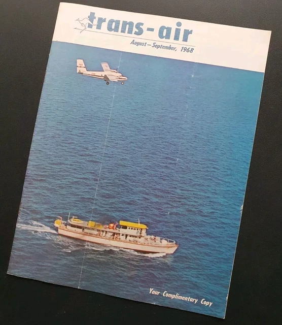 TRANS-AIR TAA FLIGHT MAGAZINE 1968 Trans Australia Airlines Twin Otter ...