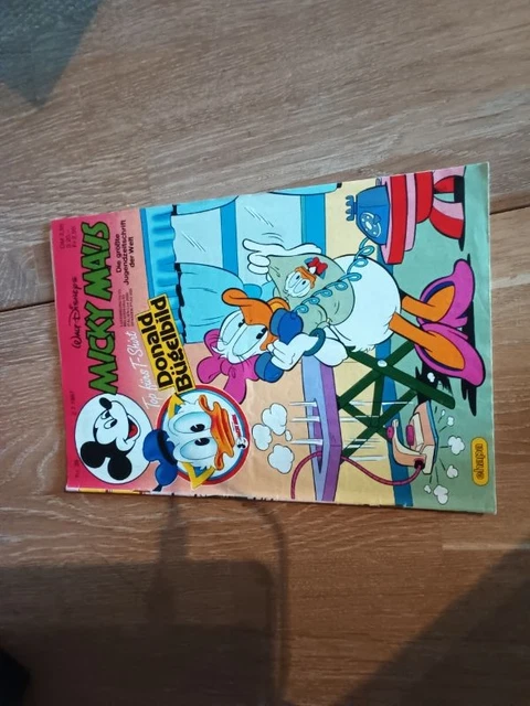 WALT DISNEY'S MICKY Maus Revue Aventure Donald Bügelbild 1987 EUR 2,95 ...