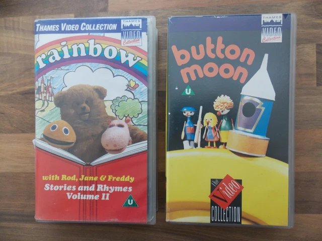 BUTTON MOON + RAINBOW VHS Thames Video Collection-Ultra Rare Classic ...