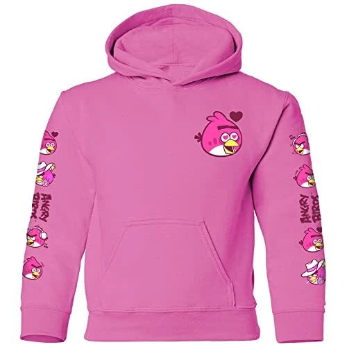 ANGRY BIRDS OFFICIAL Love Bird Printed Fleece Pullover Hoodie in Youth ...