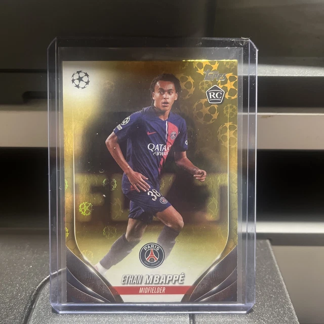 2023-24 TOPPS UEFA Ethan Mbappé #91 Starball Foil Rookie RC Paris Saint ...