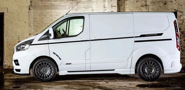 FITS FORD TRANSIT Custom SWB LWB Van Sport Side Graphics Decals ...
