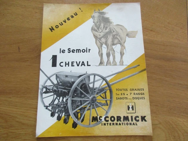 MC CORMICK 1950 Agricultural Machine 1 Horse Seeder Sheet £8.20 ...