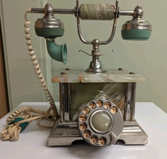 VINTAGE GREEN ONYX Rotary Telephone, 1970s, UNTESTED, SAN8 £59.99 ...