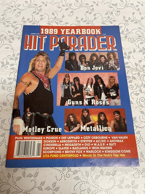 HIT PARADER MAGAZINE Spring 1989 Yearbook,Motley Crue,Guns N Roses ...