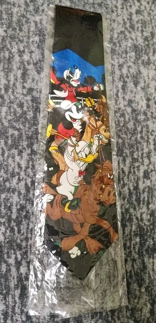KRAWATTE VINTAGE DISNEY Mickey Mouse Goofy Donald - Polyester - Made in ...