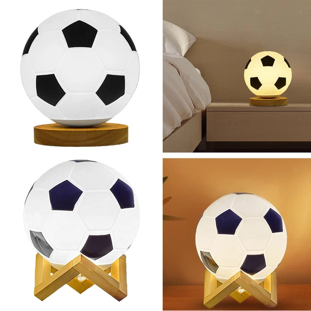 FOOTBALL LAMP WITH Wooden Base Warm Light Dimmable Table Lamp for ...