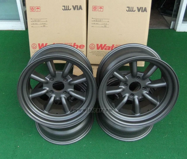 RS WATANABE EIGHT Spoke R-Type Wheel Set X4 16X8Jj Pcd 114.3 4H Black ...