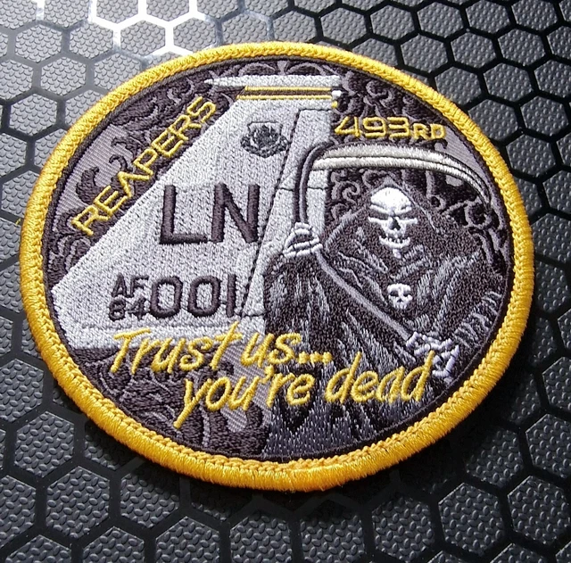 RAF LAKENHEATH - USAF - 493rd Fighter Squadron - Tail Number Patch £10. ...