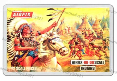 AIRFIX TOY SOLDIERS Indians Box Art Jumbo Fridge Magnet £1.99 - PicClick UK