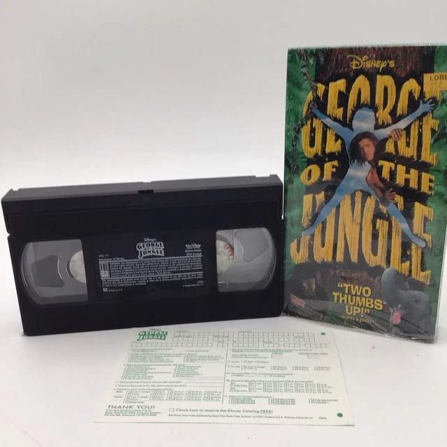 DISNEY GEORGE OF the Jungle VHS Video Tape Brendan Fraser Movie $20.34 ...