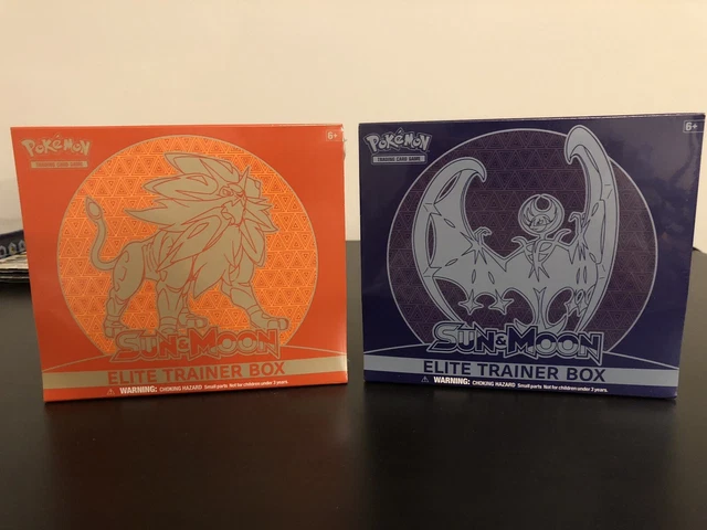 POKEMON TCG SUN & Moon Base Set ETB Elite Trainer Box Lot Set Of 2 NEW ...