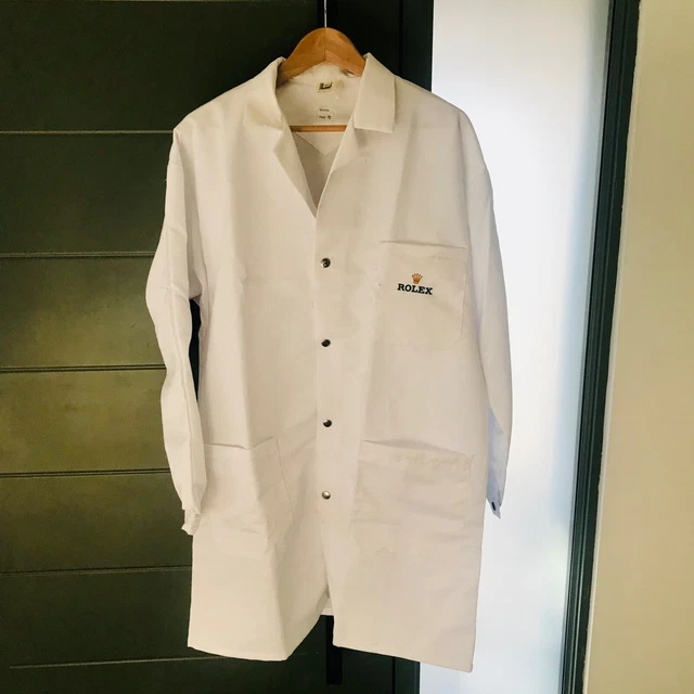 ROLEX WATCHMAKER WHITE lab coat, medium length, new, size 52 (man) $180 ...