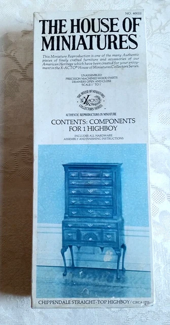 THE HOUSE OF Miniatures, Chippendale Straight-Top Highboy, Dolls House ...