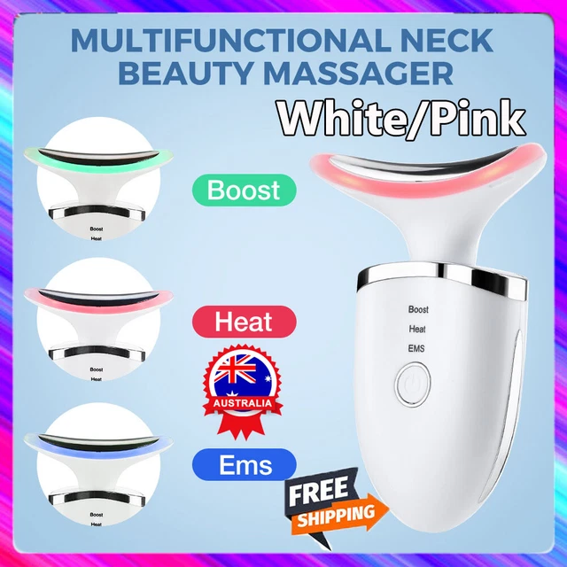LED MICROCURRENT FACE Neck Skin Tightening Lifting Device Facial Beauty ...