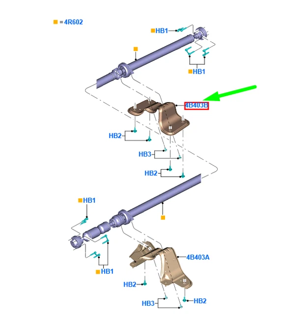 FORD KUGA MK2 C520 Rear Axle Drive Shaft Rear Bracket 1783757 NEW ...