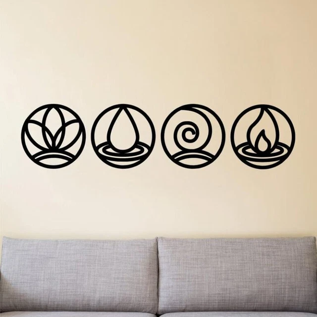 WALL ART, FOUR Elements DXF SVG CDR file Vector for CNC Plasma Router ...