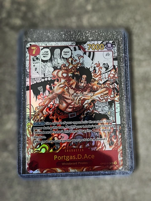 PORTGAS D. ACE One Piece Paramount War OP02 SR Super Parallel Alt Art ...