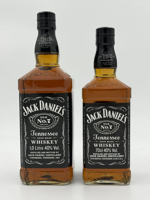 JACK DANIEL’S BLACK Label 150th Anniversary Cello 700ml & 1 Litre ...