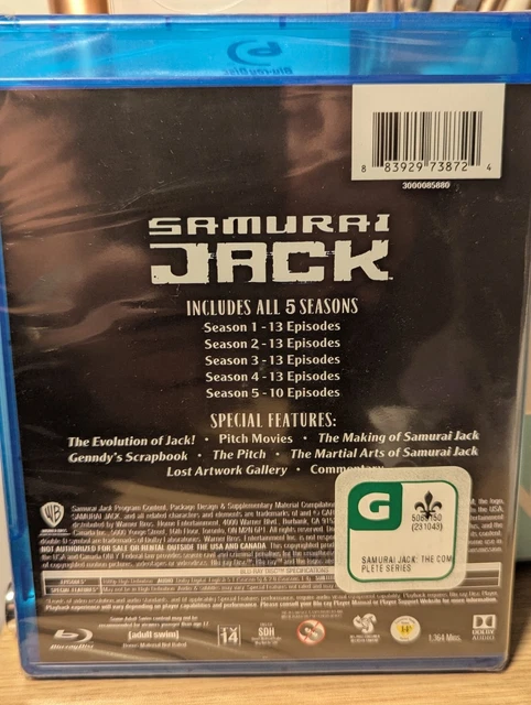 SAMURAI JACK THE Complete Series Blu Ray BRAND NEW SEALED $73.92 ...