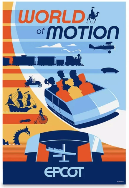 WALT DISNEY WORLD EPCOT World Of Motion 8.5x11 RePrint Future £12.36 ...