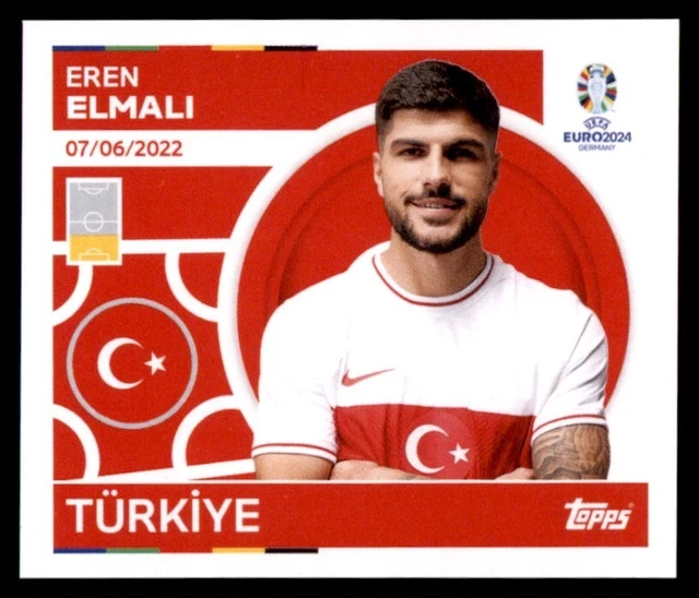 TOPPS EURO 2024 Sticker - Eren Elmal? Turkey No. TUR7 £1.00 - PicClick UK