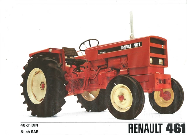 BROCHURE PROSPEKT PROSPECTUS tracteur RENAULT 461 1975 EUR 6,98 ...