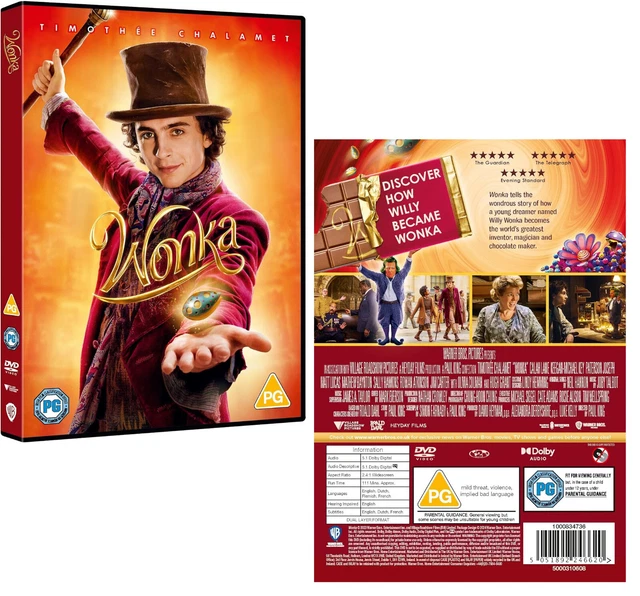 WONKA (2023): WILLY, Timothée Chalamet, Chocolate Factory - NEW Eu Rg2 ...