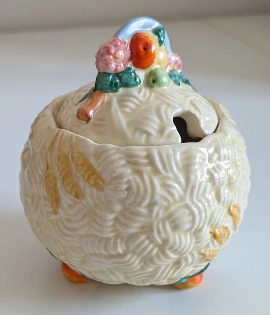 CLARICE CLIFF CELTIC Harvest 1930s Jam Pot Newport Pottery. Very Good ...