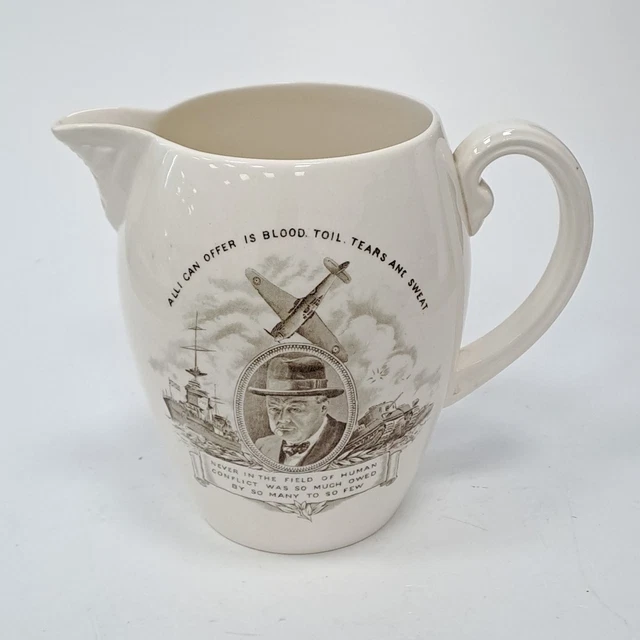 COPELAND SPODE MOTTO WARE WINSTON CHURCHILL PITCHER JUG (17cm Tall) £49 ...