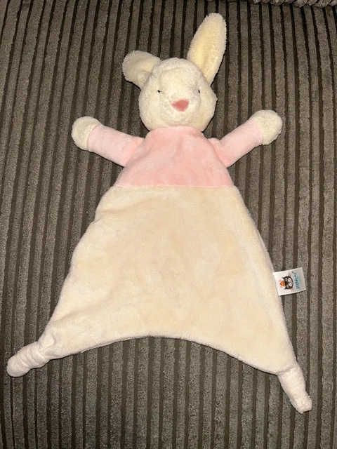 JELLYCAT CREAM & Pink Bunny Soother Comforter Soft Toy Pink Rabbit ...