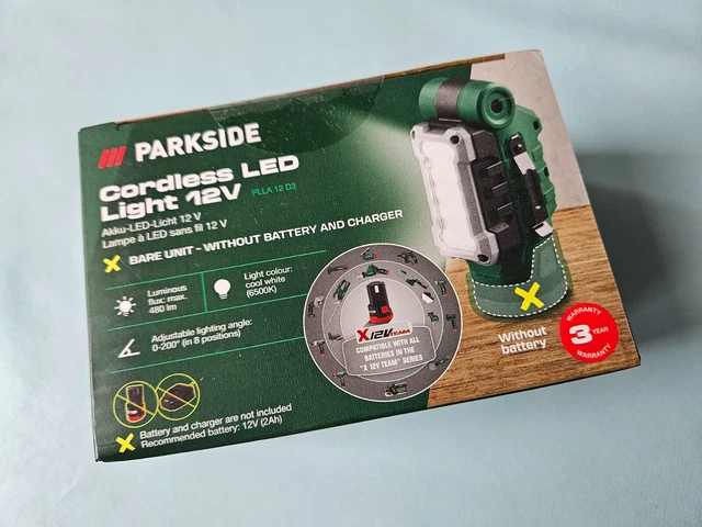 NEU PARKSIDE 12 V Akku-LED-Arbeitslicht PLLA 12 D3 ohne Akku und ...