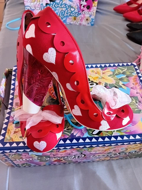 IRREGULAR CHOICE HEARTS ️ on the Line Shoes Size 4 Brand New In Box £32 ...