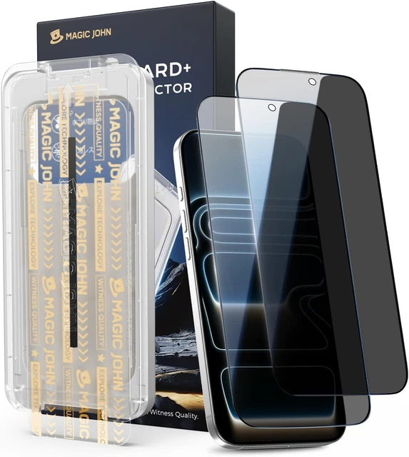 MAGIC JOHN 3RD Gen Upgraded for iPhone 17 Pro Privacy Screen Protector ...