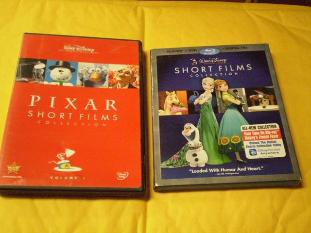 (2) DISNEY PIXAR Short Films Collection Blu-Ray/DVD Lot: Volumes One ...