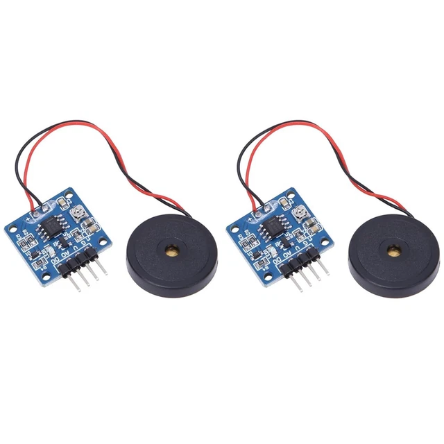 2PCS PIEZOELECTRIC VIBRATION Tapping Sensor Module Vibration Switch ...
