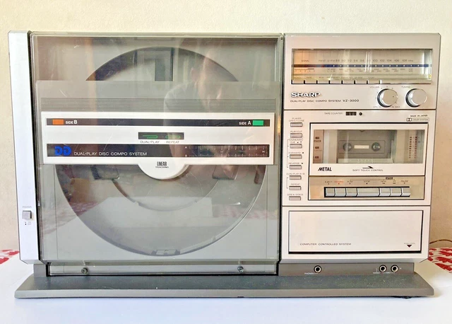 SHARP VZ-3000E VERTICAL Turntable Record Player Tape Deck Tuner ...