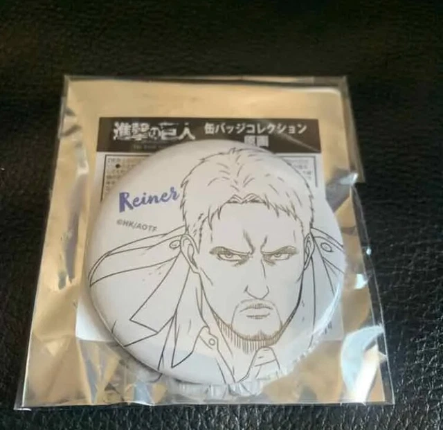 ATTACK ON TITAN CARTE Showcase Genga Can Badge Button Reiner Marron ... ATTACK ON TITAN CARTE Showcase Genga Can Badge Button Reiner Marron ...
