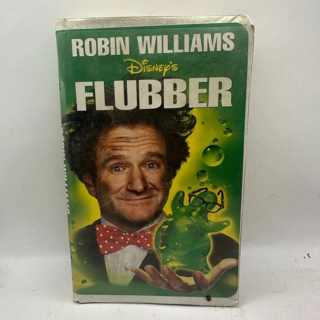 DISNEYS FLUBBER VHS Movie Robin Williams Comedy 1998 Clamshell Case £9. ...