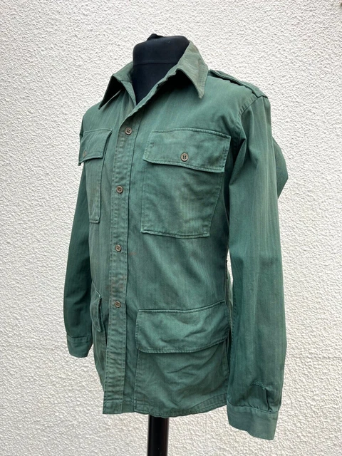 WW2 MILITARY GREEN Herringbone Twill HBT Jungle Pattern Jacket-38 ...