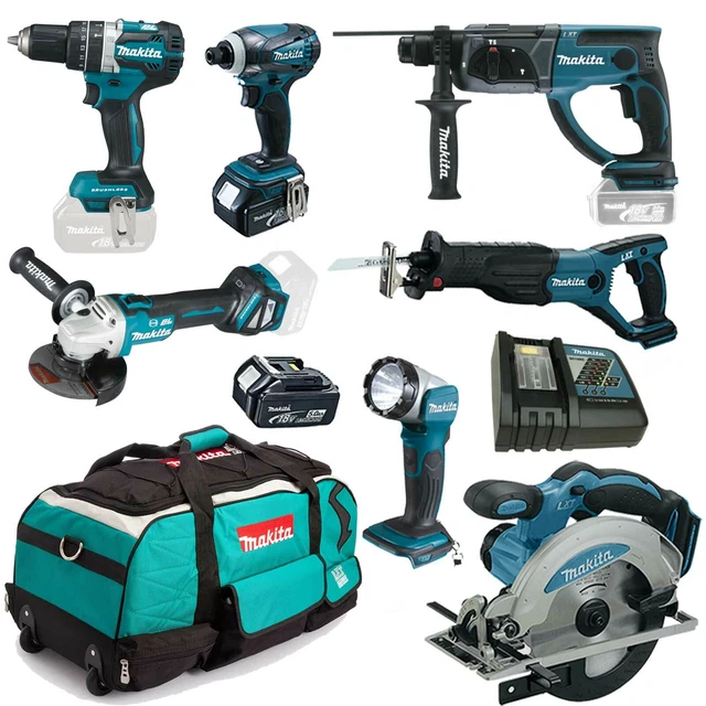 MAKITA DLX3093TJ 18V Akku Combo Kit inkl. DHP484+DHR202+DGA511+DTD152 ...