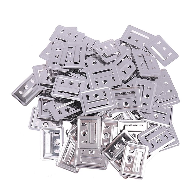 100PCS/SETS STAINLESS STEEL Wall Panel Buckle Hasp Clamp Fixing Piece ...