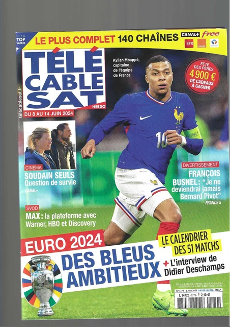 TELE CABLE SAT-08 JUIN 2024-EURO 2024:interview DESCHAMPS_calendrier ...