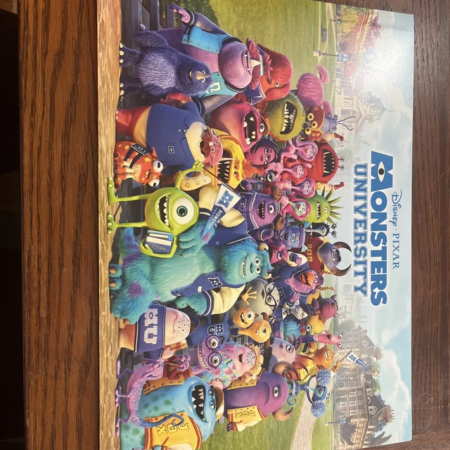DISNEY PIXAR MONSTERS University Lithograph photos Poster lot Set of 4 ...
