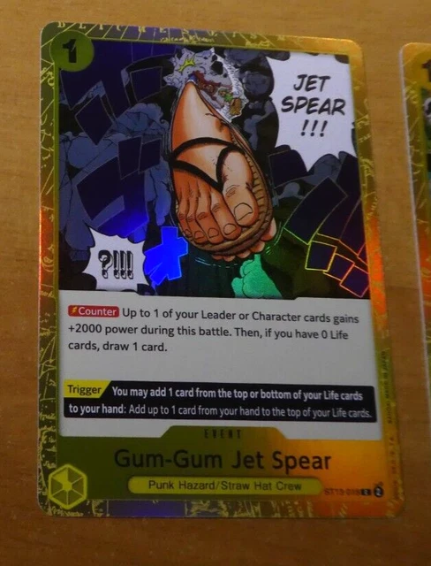 ONE PIECE ENGLISH Card Game Holo Carte Gum-Gum Jet Spear St13-018 St En ...